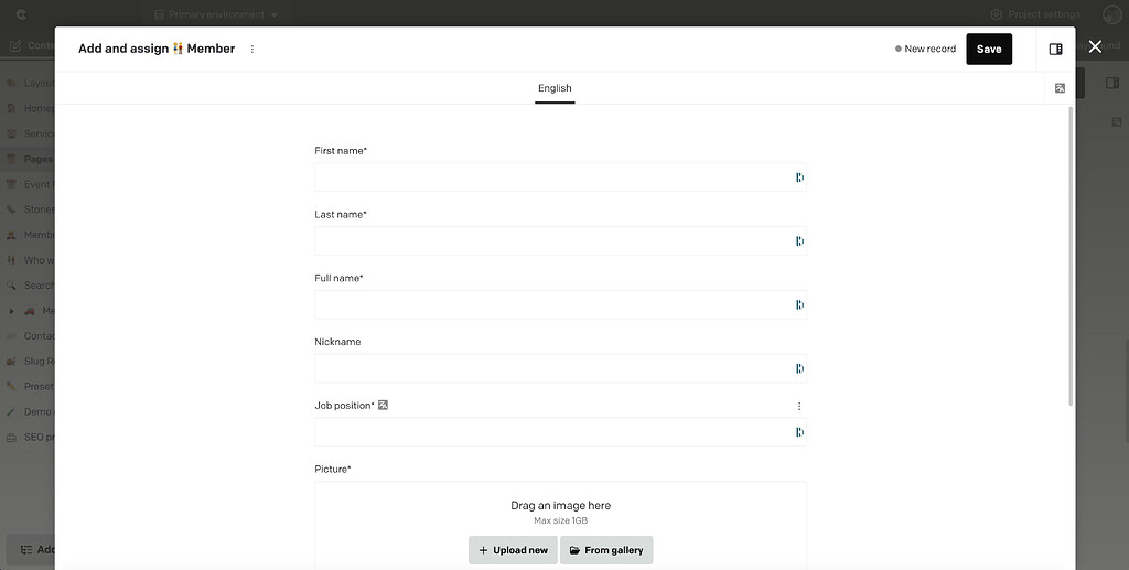 Plugin: Opening modal with "New record" form inside - Feature Requests ...
