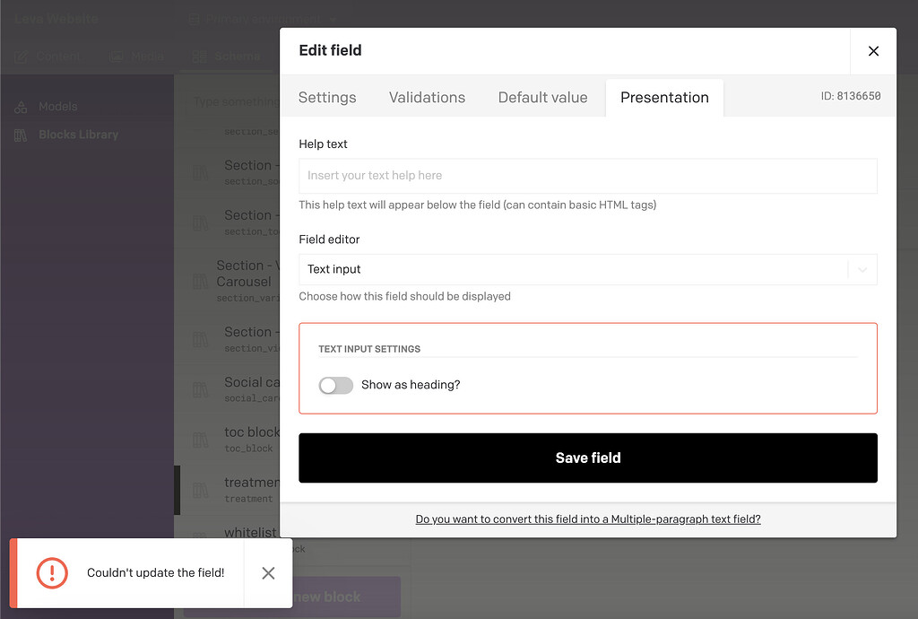 How to convert required field to non-required? - 🆘 Support - DatoCMS community